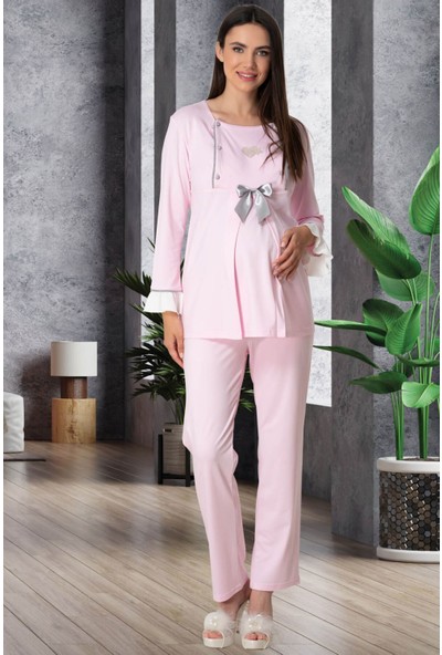 Mecit Pijama Mecit 5529 Pembe Emzirme Özellikli Lohusa Pijama Takımı Mecit Pijama Mecit 5529 Pembe Emzirme Özellikli Lohusa Pijama Takımı