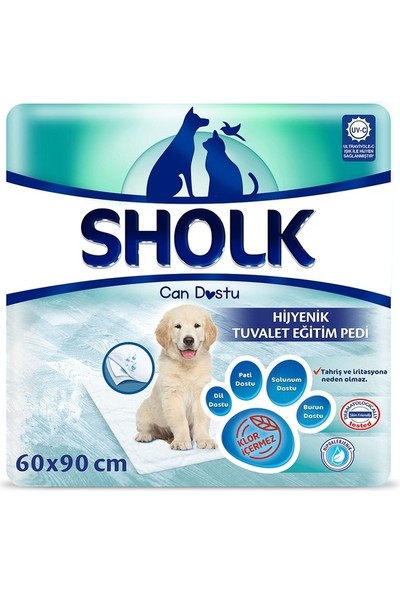 Sholk Evcil Hayvan Hijyenik Tuvalet Eğitim Pedi 60 x 90 cm 30'lu Sholk Evcil Hayvan Hijyenik Tuvalet Eğitim Pedi 60 x 90 cm 30'lu