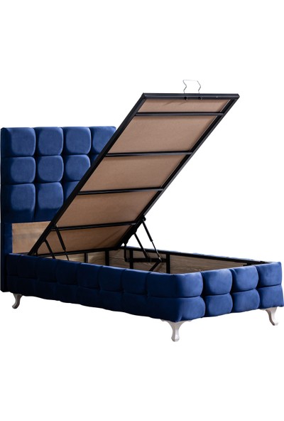 Setay Duke Lüx Tek Kişilik Baza Başlık Seti Lacivert