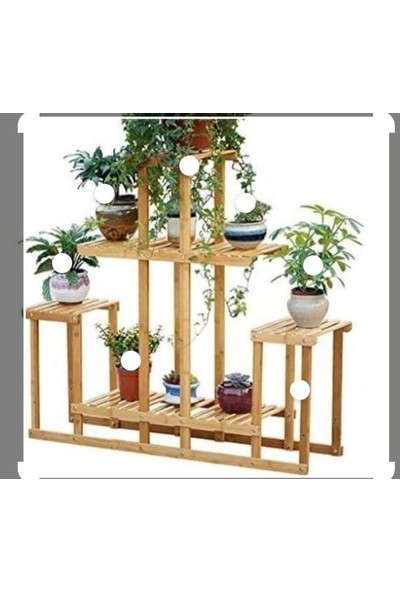 9 Bölmelı Ahşap Çiçeklik