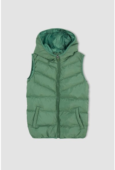 DeFacto Erkek Çocuk Kapüşonlu Basic Şişme Yelek U4154A621AU