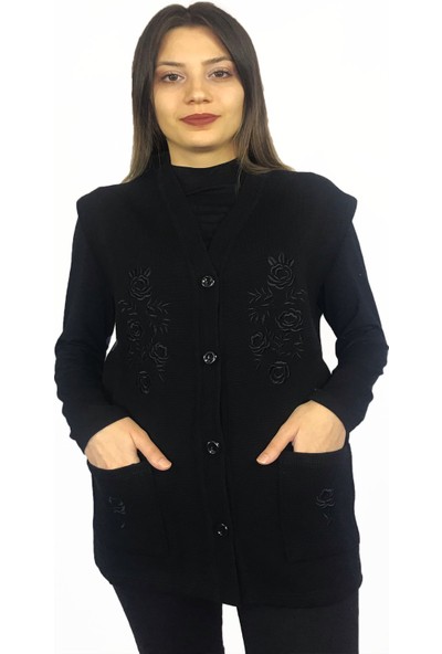 Dinçerler Tekstil Kadın Çelik Örgü Düğmeli Anne Yelek Dinçerler Tekstil Kadın Çelik Örgü Düğmeli Anne Yelek
