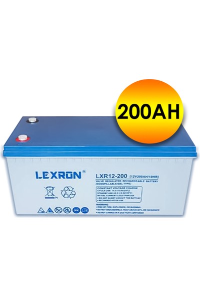 Lexron 200 Ah 12 V Jel Akü Deep Cycle Lexron 200 Ah 12 V Jel Akü Deep Cycle