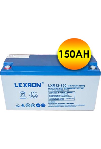 Lexron 150 Ah 12 V Jel Akü Deep Cycle Lexron 150 Ah 12 V Jel Akü Deep Cycle