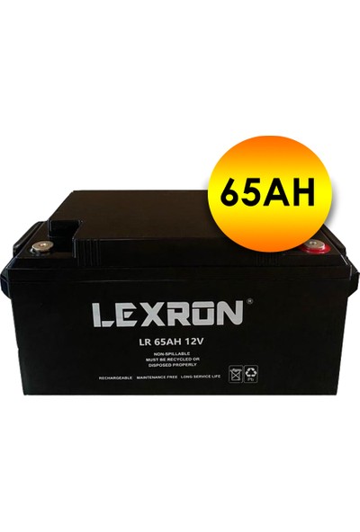Lexron 65 Ah 12 V Jel Akü Deep Cycle Lexron 65 Ah 12 V Jel Akü Deep Cycle