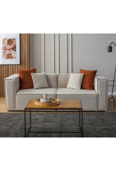 Eymense Miller Üçlü Koltuk Beyaz