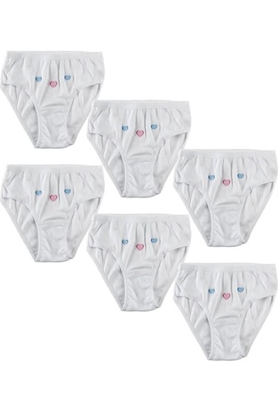 Tutku 6 Adet Beyaz Renk Işlemeli Çocuk Bato Külot Tutku 6 Adet Beyaz Renk Işlemeli Çocuk Bato Külot
