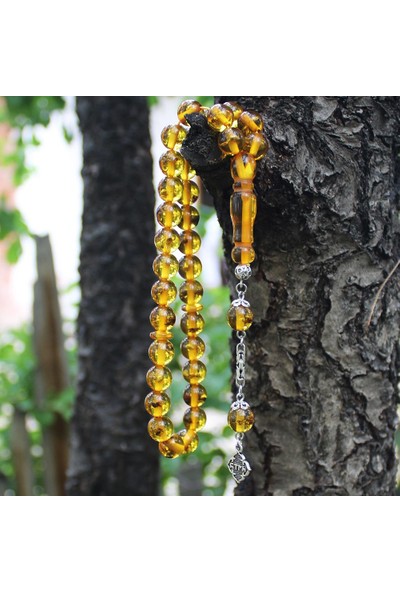 Tesbih Pasajı Karınca Fosilli Sıkma Toz Kehribar