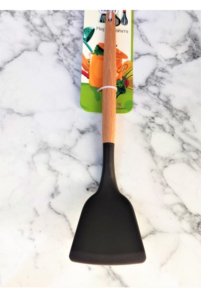 Göksan Mutfak Silikon Spatula Bambu Saplı Siyah Göksan Mutfak Silikon Spatula Bambu Saplı Siyah