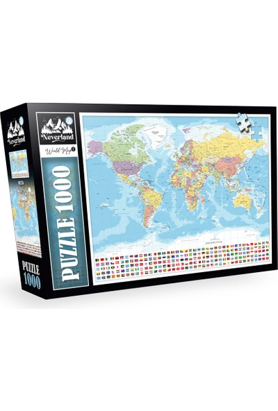 Neverland 1000 Parça Dünya Haritası