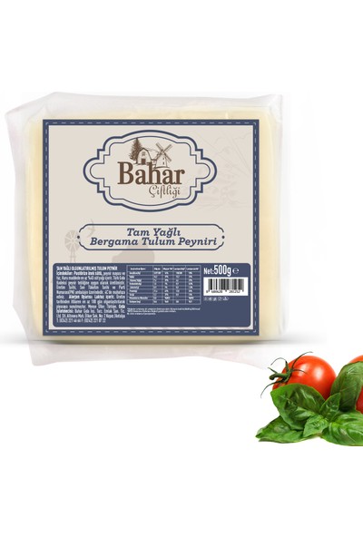 Bahar Çiftliği Tam Yağlı Bergama Tulum Peyniri 500 gr