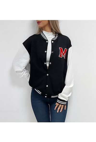 Bkmc Kolej Yaka Sweat Oversize Siyah