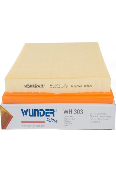 Wunder Opel Astra H Hava Filtresi (Wunder) Wunder Opel Astra H Hava Filtresi (Wunder)