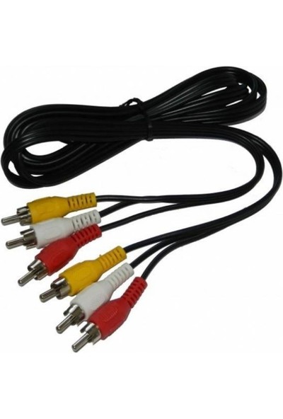 Crescent Tv Ses ve Görüntü Aktarma Kablosu 3 Rca To 3 Rca Crescent Tv Ses ve Görüntü Aktarma Kablosu 3 Rca To 3 Rca