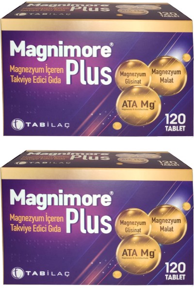 Magnimore Plus Magnezyum 120 Tablet 2 Adet Magnimore Plus Magnezyum 120 Tablet 2 Adet
