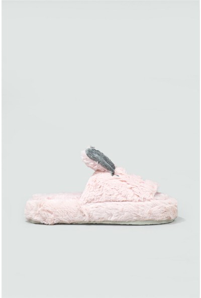 Carla Bella Ev Içi Yumuşak Hafif Tüylü Pembe Unisex Terlik Tyrab-1
