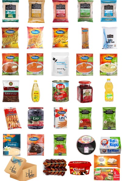 Blueden Ramazan Paketi Kumanya Ezrak Gıda Yardım Kolisi 34 Parça 145 Nolu Paket Blueden Ramazan Paketi Kumanya Ezrak Gıda Yardım Kolisi 34 Parça 145 Nolu Paket