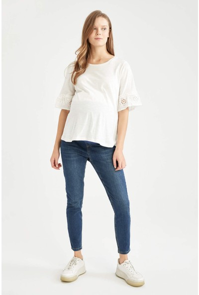 DeFacto Skinny Fit Yüksek Bel Hamile Jean Pantolon V9323AZ21WN