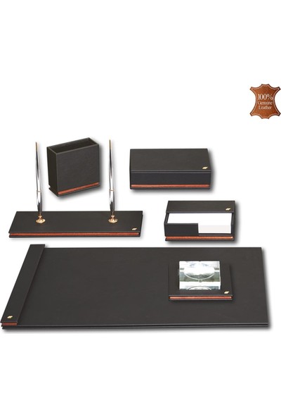 Tabac 650-11 Diplomate Hakiki Deri Sümen Takımı Siyah