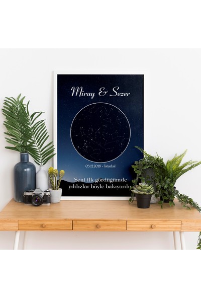Sevimli Hediye Kişiye Özel Gökyüzü Yıldız Haritası Tablo Sevimli Hediye Kişiye Özel Gökyüzü Yıldız Haritası Tablo