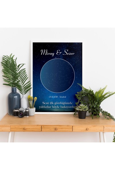Sevimli Hediye Kişiye Özel Gökyüzü Yıldız Haritası Tablo Sevimli Hediye Kişiye Özel Gökyüzü Yıldız Haritası Tablo