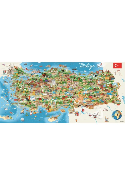 Anatolian Puzzle Türkiye Haritası 1500 Parça Panaroma Puzzle
