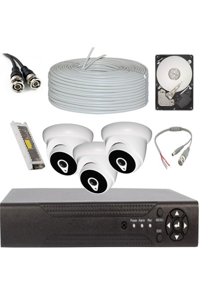 Elitcam Elit 3 Lü 5mp Sony Lens Komple Kamera Seti Sistemi