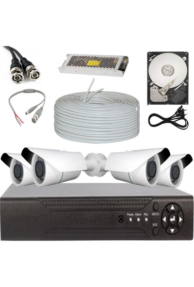 Metal Samsung Kasa 2mp 1080P 4 Kameralı Ahd Güvenlik Seti Metal Samsung Kasa 2mp 1080P 4 Kameralı Ahd Güvenlik Seti