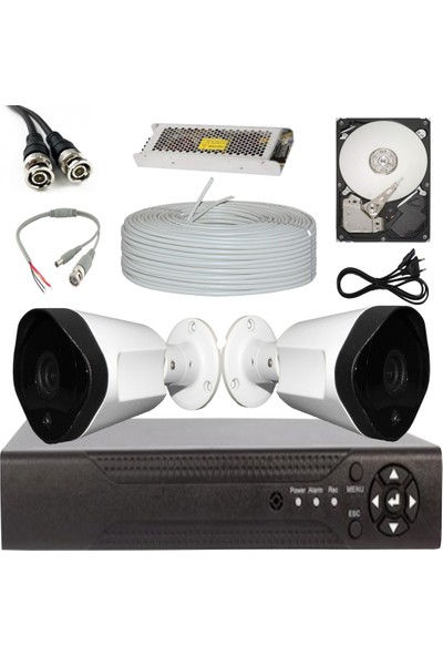Elitcam Elit Metal Kasa 2 Kameralı Pro Set Full Hd 1080P HDD Dahil Elitcam Elit Metal Kasa 2 Kameralı Pro Set Full Hd 1080P HDD Dahil
