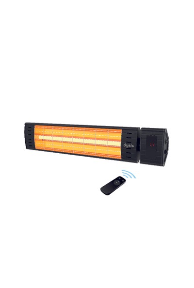 Dysis HTR-7422.B.UK Art Plus Karbon Serisi 2300W Siyah Uzaktan Kumandalı Yatay Dış Mekan Isıtıcı Dysis HTR-7422.B.UK Art Plus Karbon Serisi 2300W Siyah Uzaktan Kumandalı Yatay Dış Mekan Isıtıcı