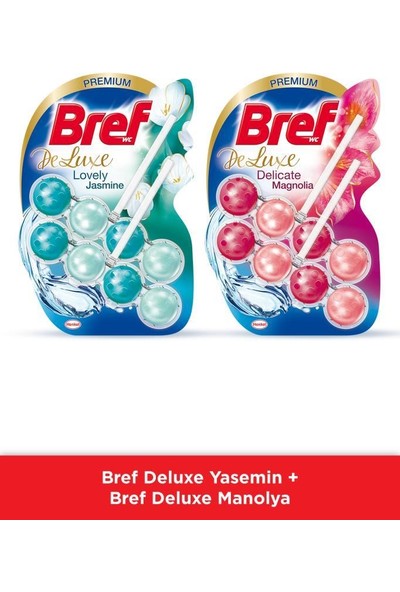 Bref WC Deluxe Duopack Katı Klozet Bloğu Yasemin + Manolya, 2 x 2'li Paket Bref WC Deluxe Duopack Katı Klozet Bloğu Yasemin + Manolya, 2 x 2'li Paket