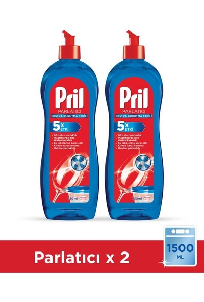 Pril Bulaşık Makinesi Parlatıcı 750ml x2