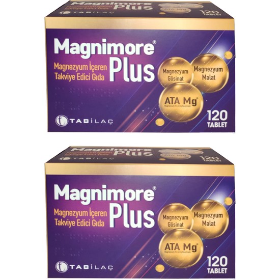 Magnimore Plus Magnezyum 120 Tablet 2 Adet Fiyatı