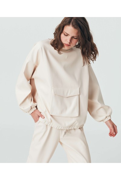 Twist Deri Sweatshirt