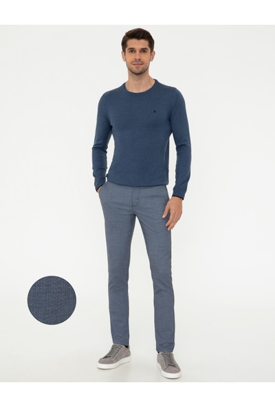 Pierre Cardin Lacivert Slim Fit Chino Pantolon 50250387-VR033 Pierre Cardin Lacivert Slim Fit Chino Pantolon 50250387-VR033