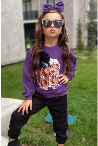 Riccotarz Kız Çocuk Dantel Fiyonklu Sweet Girl Mor Eşofman Takım Riccotarz Kız Çocuk Dantel Fiyonklu Sweet Girl Mor Eşofman Takım