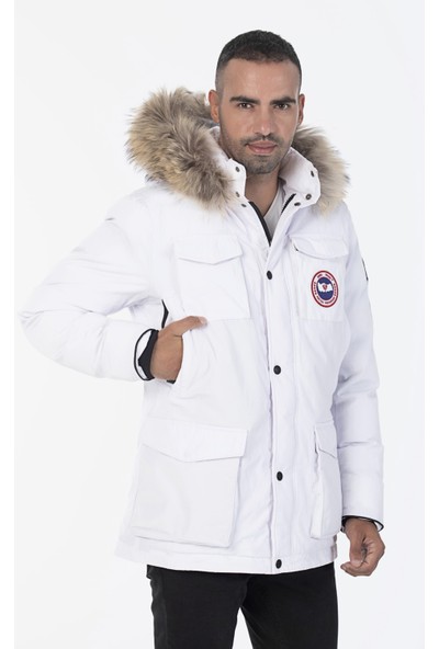 1001 Mont Erkek Beyaz Uzun Çıkarılabilir Kürk Kapüşonlu Dolgulu Su Itici Rüzgara Dayanıklı Şişme Mont 9565 1001 Mont Erkek Beyaz Uzun Çıkarılabilir Kürk Kapüşonlu Dolgulu Su Itici Rüzgara Dayanıklı Şişme Mont 9565