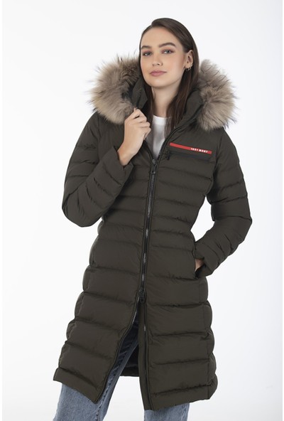 1001 Mont Kadın Haki Uzun Çıkarılabilir Kürk Kapüşonlu Dolgulu Ön Cepli Su Itici Şişme Mont 8541 1001 Mont Kadın Haki Uzun Çıkarılabilir Kürk Kapüşonlu Dolgulu Ön Cepli Su Itici Şişme Mont 8541