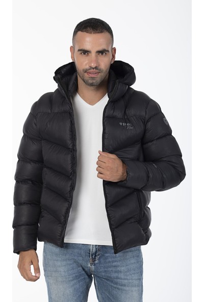 1001 Mont Erkek Siyah Kapüşonlu Dolgulu Fermuarlı Termal Astarlı Su Itici Şişme Mont 9587 1001 Mont Erkek Siyah Kapüşonlu Dolgulu Fermuarlı Termal Astarlı Su Itici Şişme Mont 9587