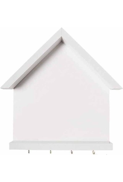 Orhobi Ahşap Pano Anahtarlık Beyaz