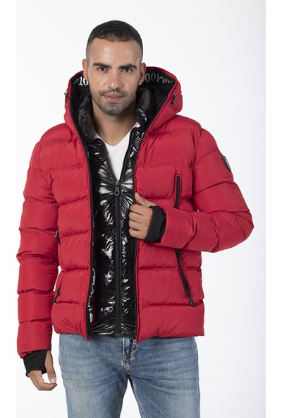 1001 Mont Erkek Kırmızı Kapüşonlu Dolgulu Su Itici Rüzgara Dayanıklı Çift Cepli Şişme Mont 9459 1001 Mont Erkek Kırmızı Kapüşonlu Dolgulu Su Itici Rüzgara Dayanıklı Çift Cepli Şişme Mont 9459