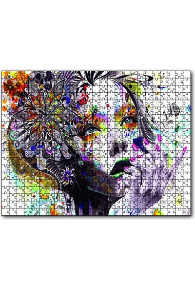 Cakapuzzle Çiçekli Kadın 255 Parça Puzzle Yapboz Mdf (Ahşap)