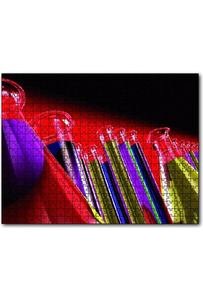 Cakapuzzle Kimya Şişeleri 500 Parça Puzzle Yapboz Mdf (Ahşap)