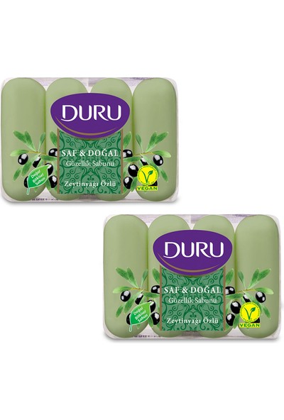 Duru Saf & Doğal Zeytinyağlı 8 Adet Güzellik Sabunu 2X280GR