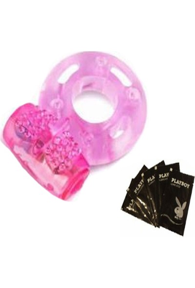 Hintohu Titreşimli Penis Halkası Erkeklere ve Kadınlara Özel 5X5ML Lubricant Kayganlaştırıcı Jel