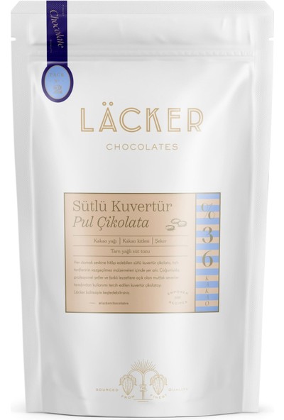 Lacker Chocolates Sütlü Pul Kuvertür Çikolata 1 kg