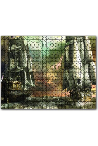 Cakapuzzle Kalyonlar Fırtınada Kara Bulutlar 255 Parça Puzzle Yapboz Mdf (Ahşap)