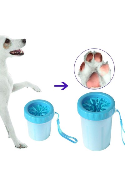 Evcil Hayvan Büyük Boy Köpek Pati Temizleme Yıkama Bardağı Mavi Evcil Hayvan Büyük Boy Köpek Pati Temizleme Yıkama Bardağı Mavi