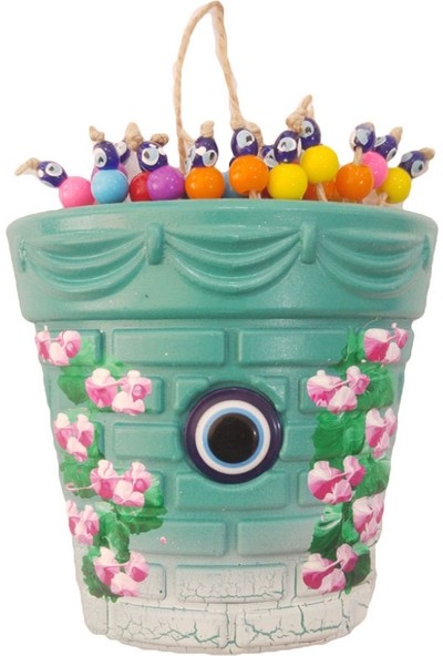 Bukitom Nazar Boncuklu Duvar Süsü, Nazarlıklı Duvar Saksısı