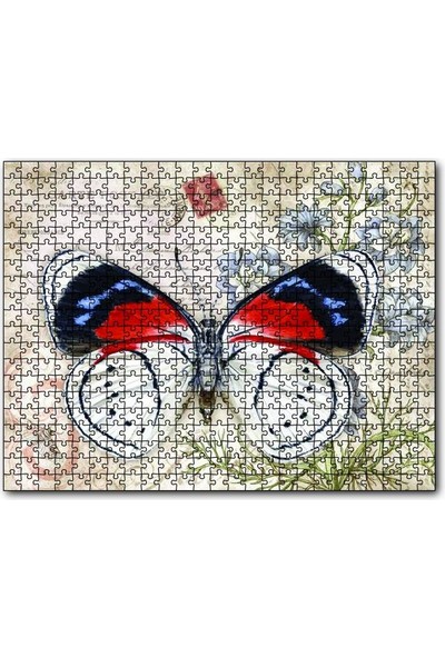 Cakapuzzle Mektup Zeminde Kelebek 255 Parça Puzzle Yapboz Mdf (Ahşap)